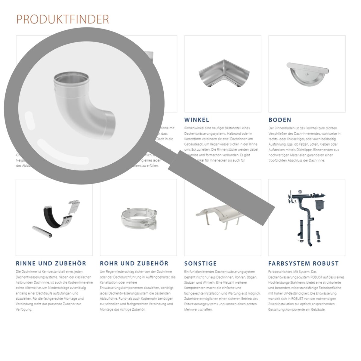 Produktfinder - Zambelli Dachentwässerung